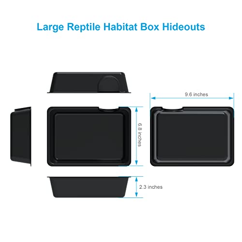 TONGYONG Reptile Leather Case, Snake Hide,Reptile Container, Hide,Snake Cage Box, Hide Box,Snake Keeping Skin Lizard, Box,Container is Durable and Easy Clean -Black (YSH--20220420)