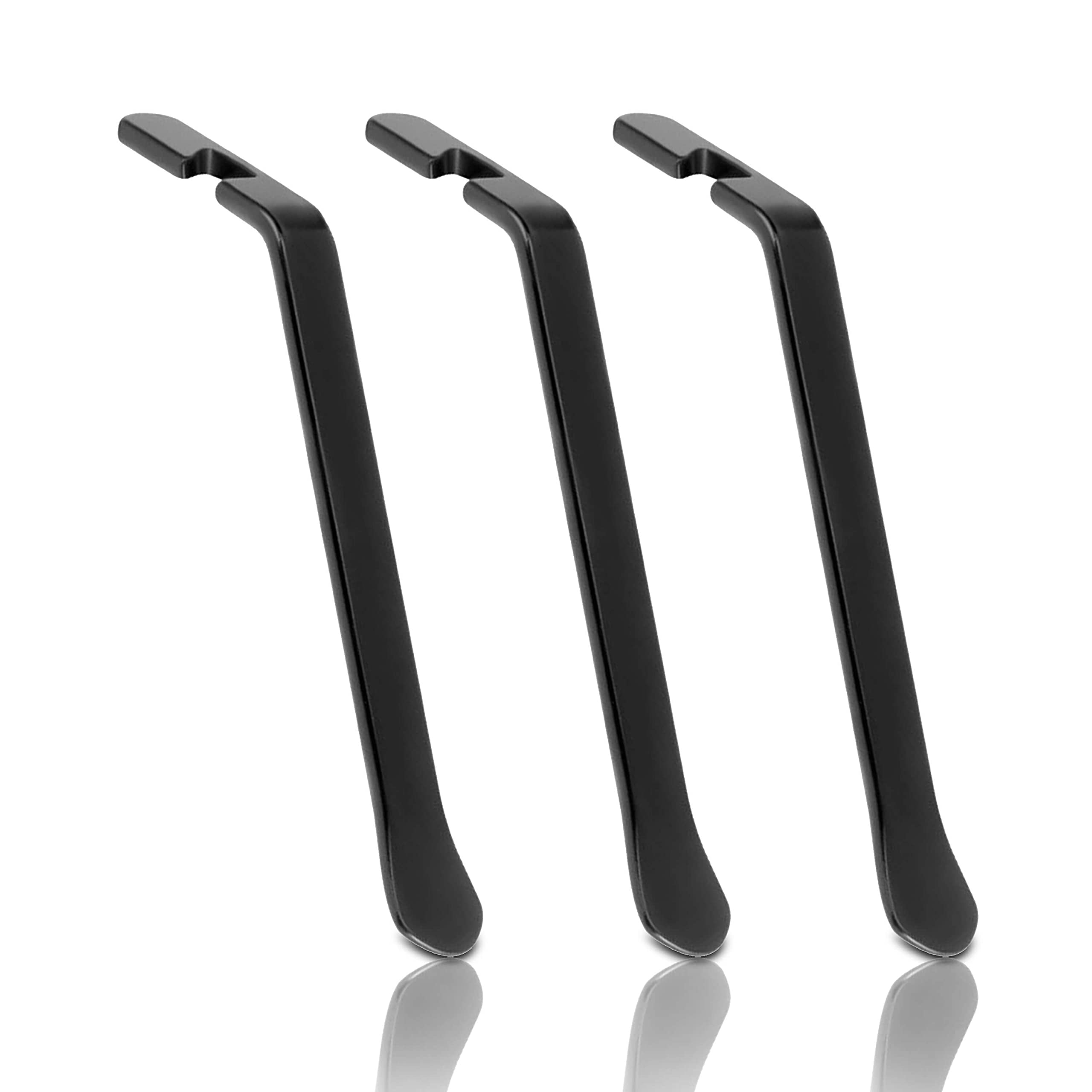 CZ Store✮✮ - Bike Tire Lever | Set of 3 | Durable, Solid Stainless Steel Biking Tools - Portable Bicycle Iron with Curved Hook End - BMX, MTB Repair & Maintenance Accessories