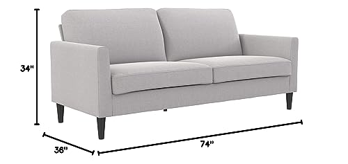 Mr. Kate Winston Sofa with Pocket Coils, Light Gray Linen