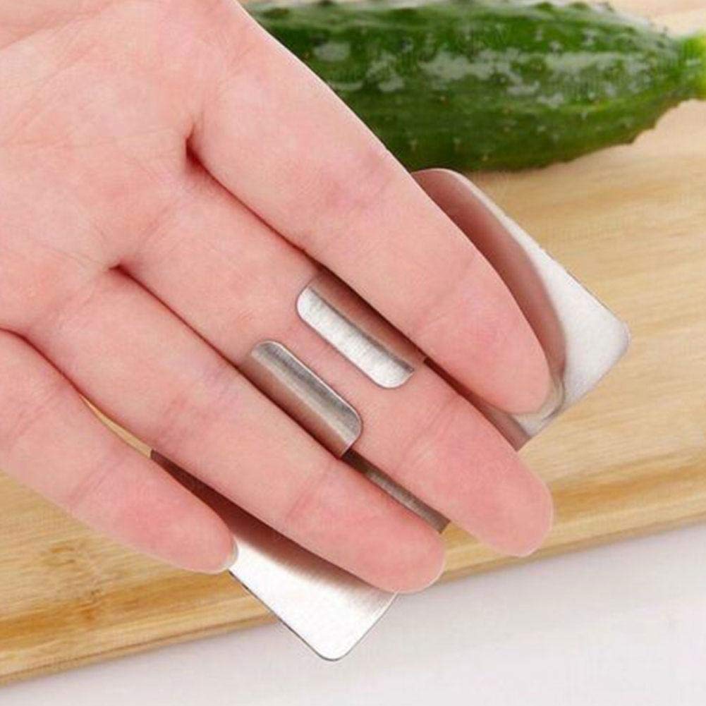 Finger Guards for Cutting,Stainless Steel Finger Protector for Cutting Food, Kitchen Tool Thumb Guards for Chopping,Potato, Butter, Lettuce, Cutter Grater Vegetable Slicer,Knife Cutting Protector