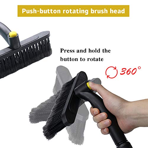 LivTee 32" Snow Brush and Ice Scrapers for Car Windshield, Extendable Car Snow Accessories with Foam Grip, Brush Supports 360 Degree Rotation, Car Winter Removal Tool for Cars, Trucks, SUVs