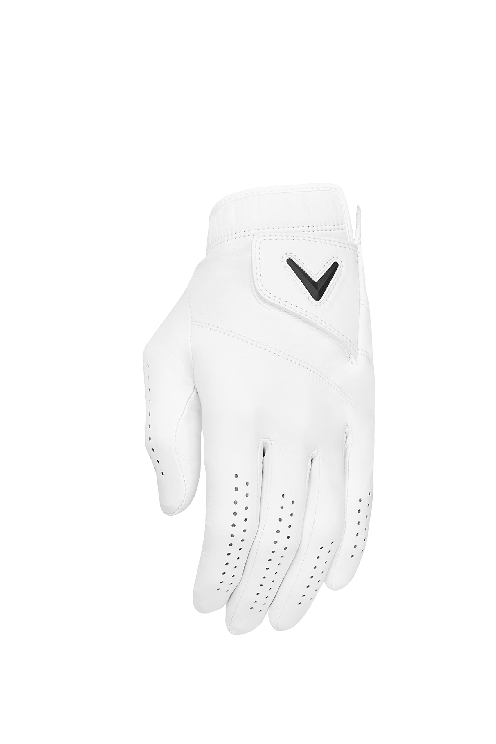 Callaway Golf Tour Authentic Glove (Worn on Left Hand, Cadet (Short Fingers), Medium/Large, White 2022)
