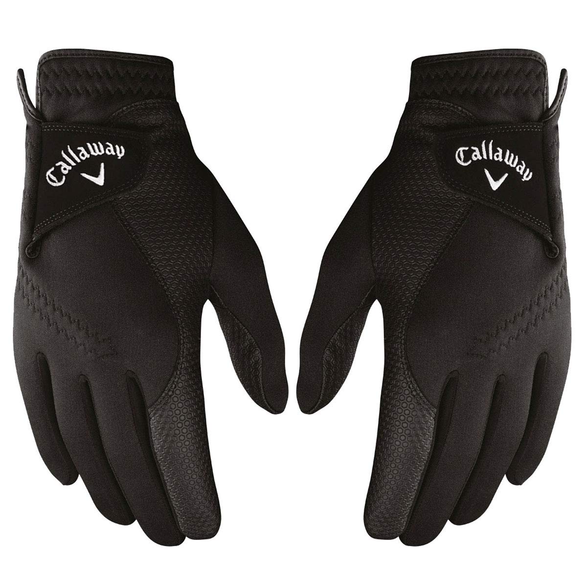 Callaway Golf Women's Thermal Grip, Cold Weather Golf Gloves, Black, Medium, 1 Pair, (Left and Right)