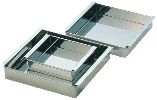 Endoshoji ATM07018 Commercial Egg Tofu Pan, 7.1 inches (18 cm), Kanto Type, Main Body: 18-8 Stainless Steel, Made in Japan