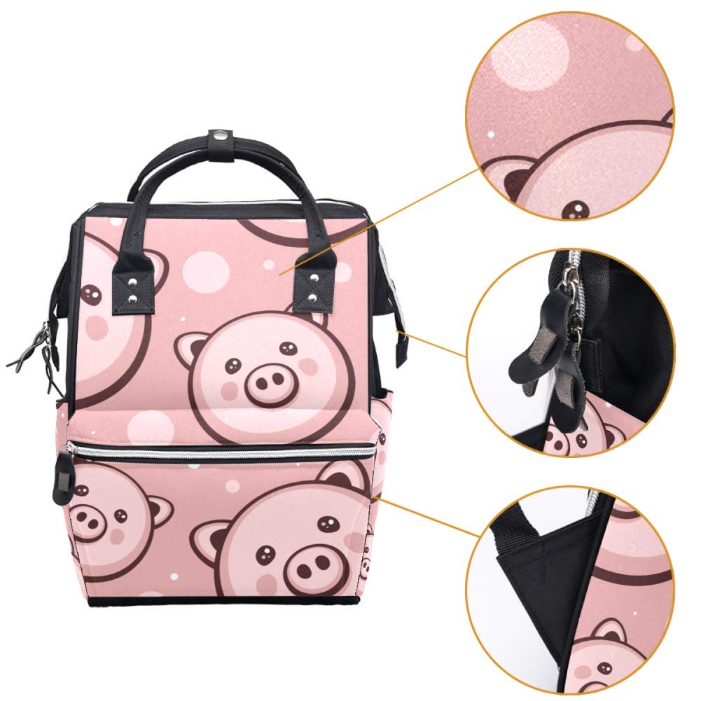 Cute Pigs Baby Diaper Bags Shoulder Straps Nappy Bag
