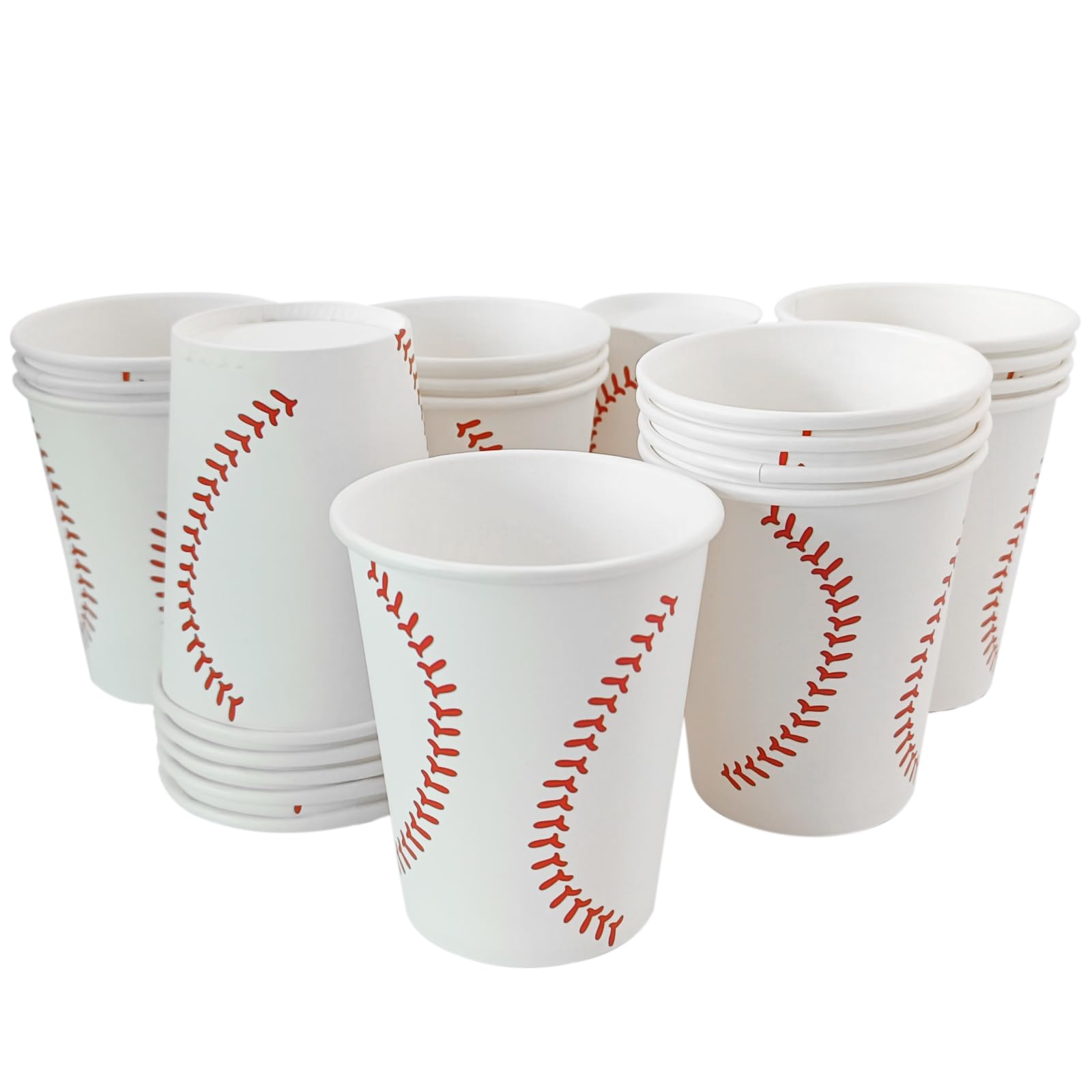 EaciTown Baseball Party Cups Bulk 9OZ Paper Beverage Baseball Cups Baseball Party Decorations Game Day Baseball Baby Shower Baseball Birthday Party Supplies (30), Standard