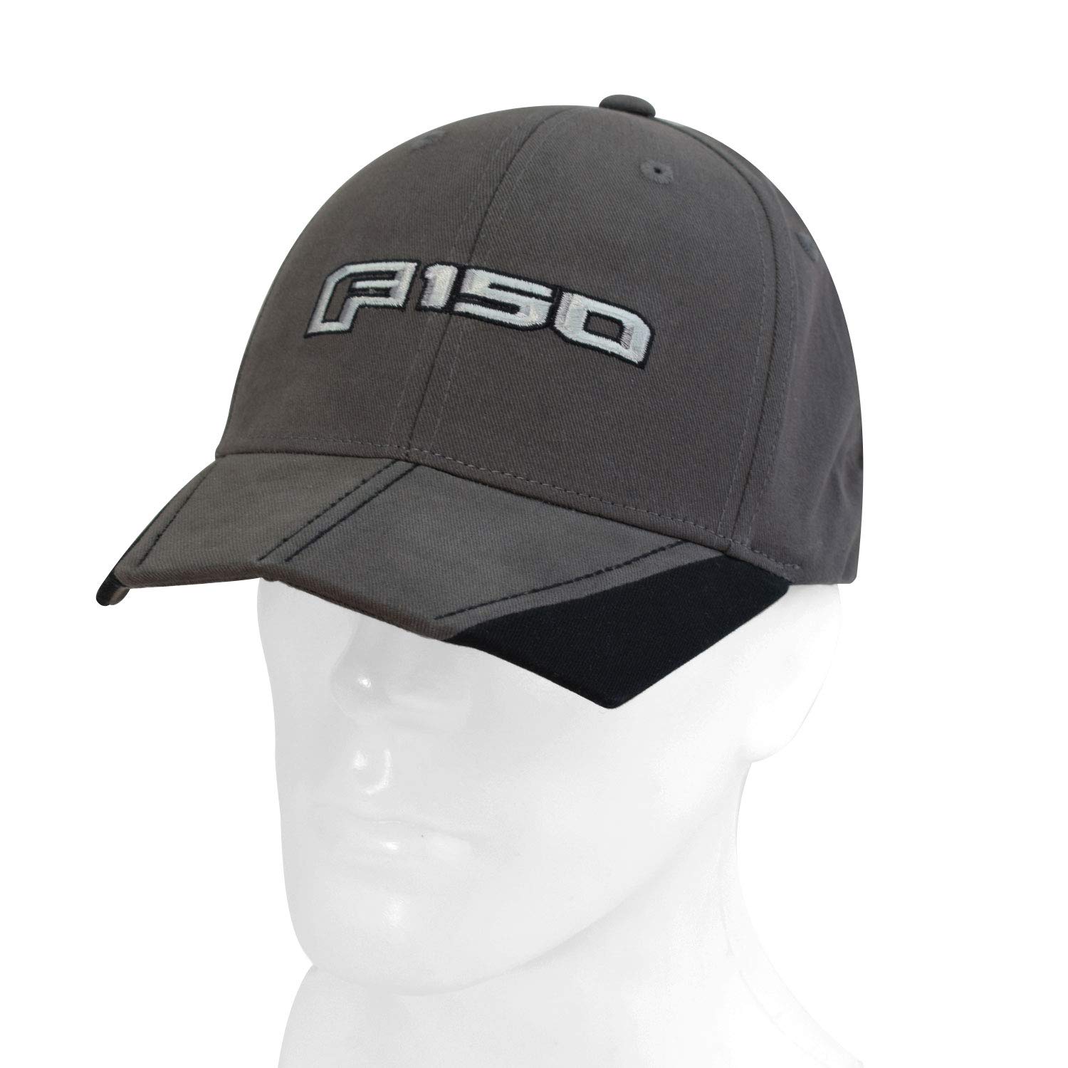 Checkered Flag for Ford F-150 Hexagonal Visor Bill Gray Baseball Cap