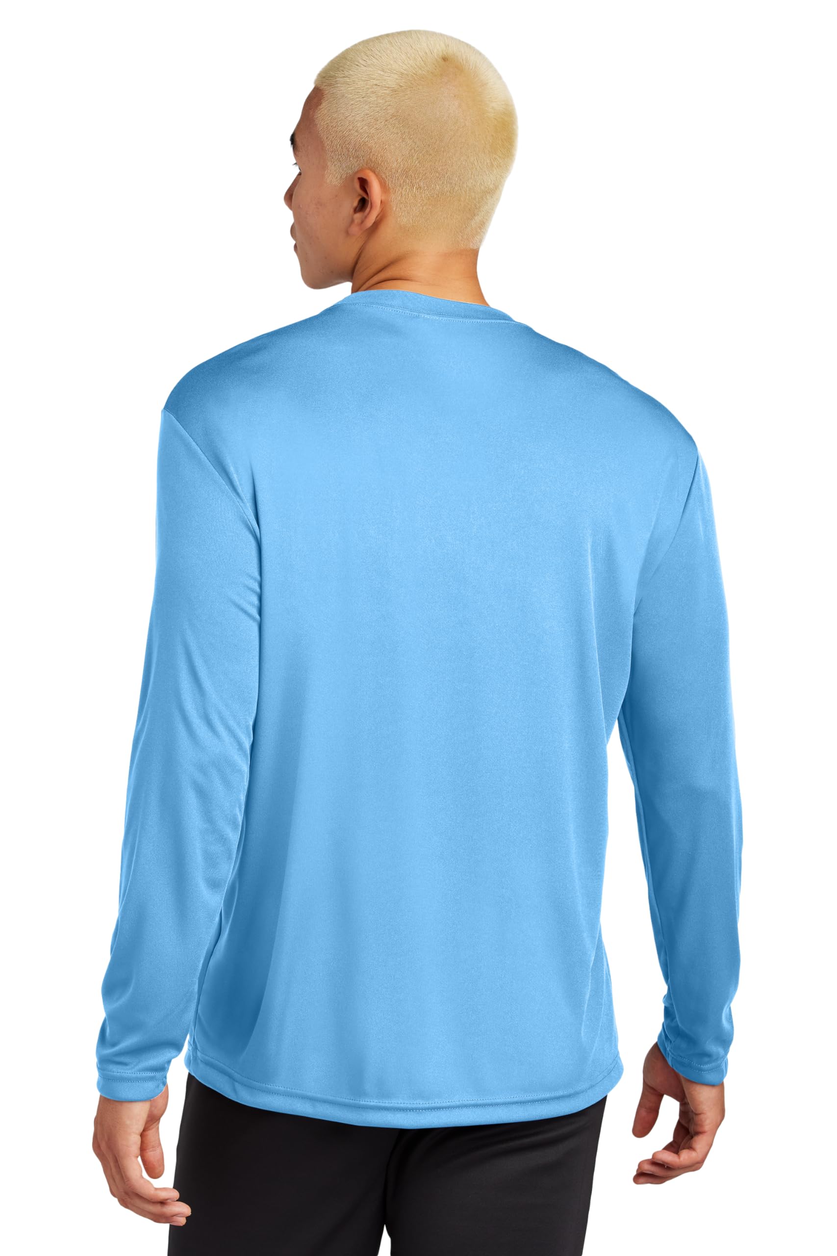 Clothe Co. Long Sleeve Workout Shirts for Men, Dry Fit Shirts for Men, Long Sleeve Gym Shirts Men (Available in Big & Tall), M, Carolina Blue