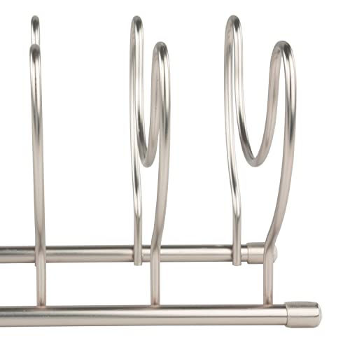 Spectrum Diversified Euro Kitchen Lid Organizer for Plates, Cutting Boards Bakeware, Cooling Racks, Pots & Pans, Serving Trays, and Reusable Containers, Satin Nickel