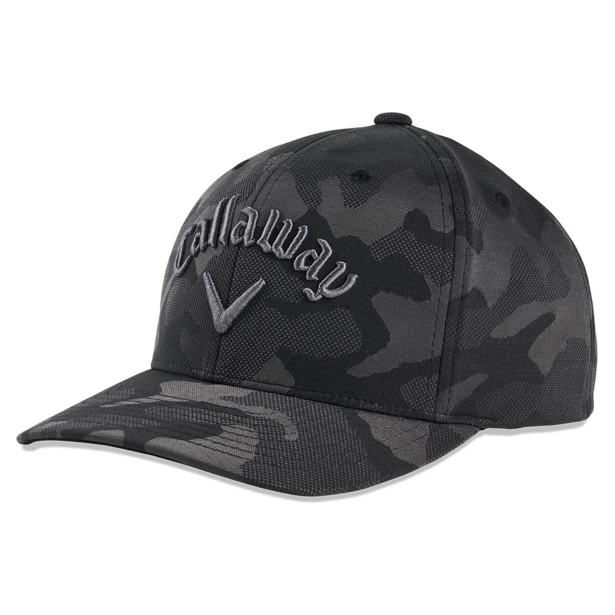 Callaway unisex-adult Golf 2022 Camo Snapback Hat, Adjustable Size, Charcoal Color