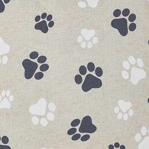 Mina Victory Pet Beds & Houses Emb Paw Prints Black 14" x 14" Throw Pillow