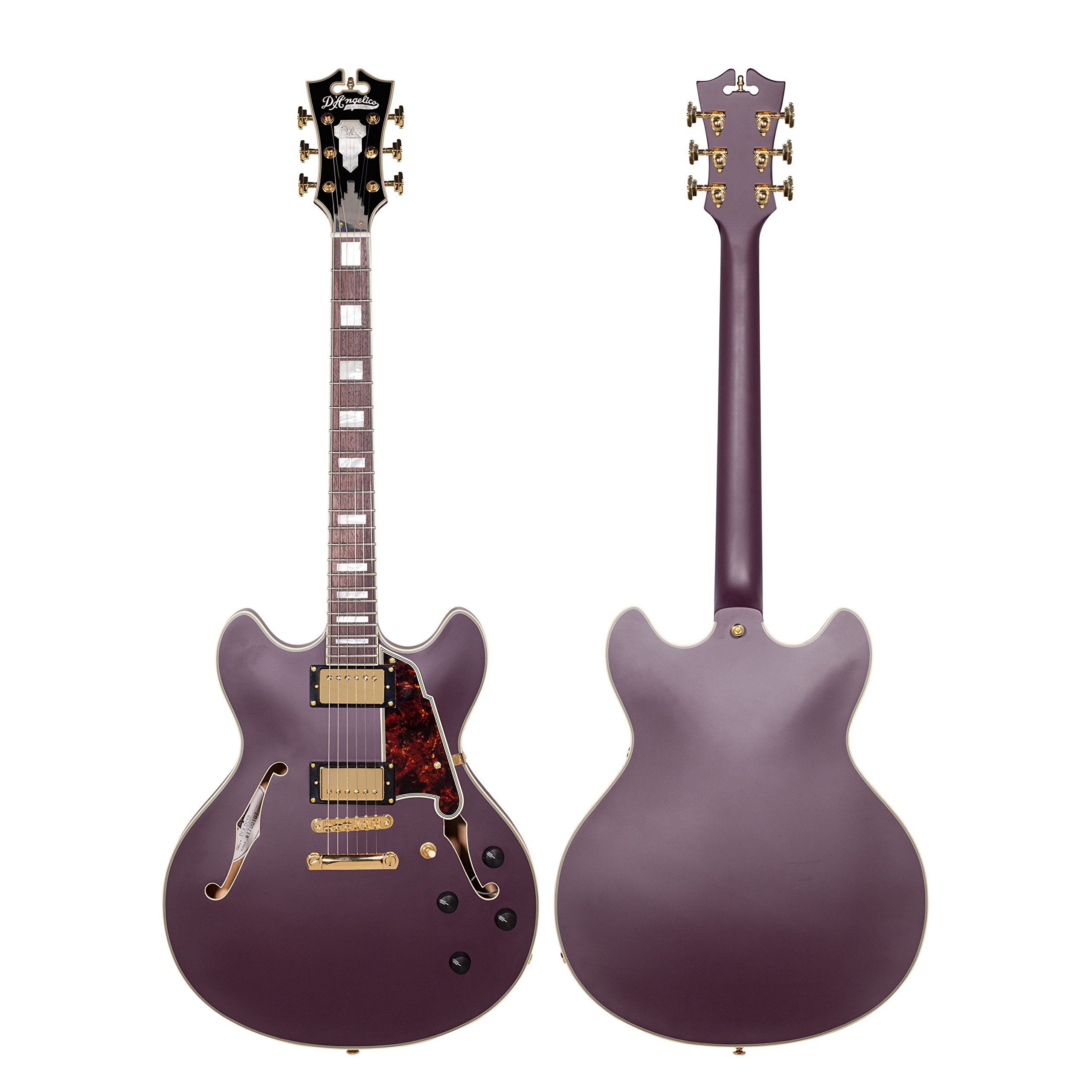 D'Angelico Deluxe DC Semi-Hollow Electric Guitar - Matte Plum