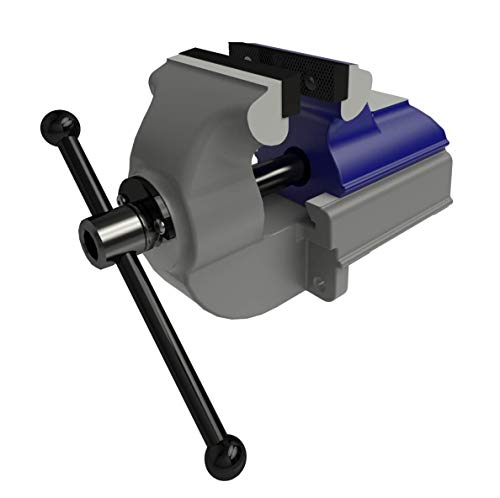 GRESSEL Swiss Precision Industrial Heavy Duty Bench Vise PS 100-1/3.9 inches with Serrated Jaws (PSM.100.000.01), Graphite