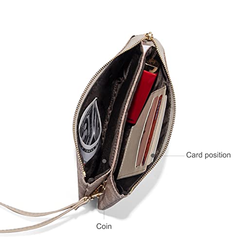 EXTREE Women's Small Wallet Fashion Layered Slim RFID Blocking Wallet With Mini Zipper Coin Pocket
