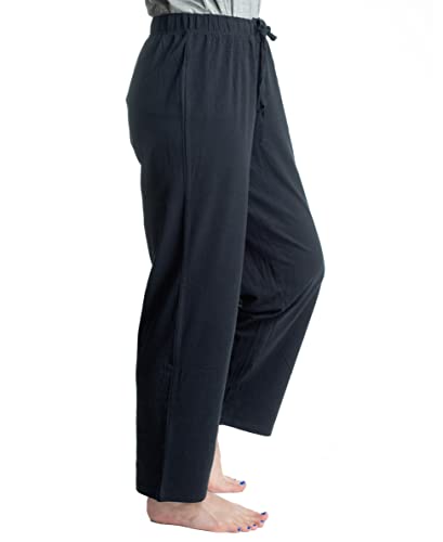 Hanes Women's 2-Pack Solid and Pattern Sleep Pajama Pant Set, Black/Dragonfly, Petite/X-Small
