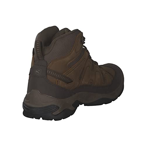Keen Men's Circadia Mid Height Comfortable Waterproof Hiking Boots, Bison/Brindle, 10.5 Wide