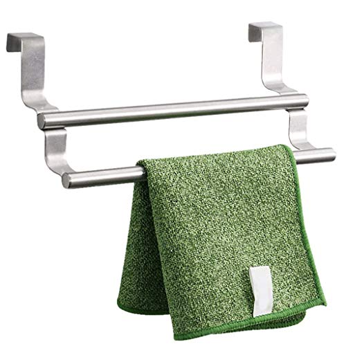CUJUX Stainless Steel Towel Racks with Shelf, Adjustable Bathroom Shelf with Towel Bar Rod and Hooks for Wall Mount, Multifunction Double Towel Bars Hotel Style,Polished Chrome