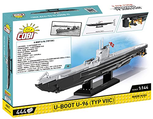 COBI Historical Collection WWII Warships U-Boot U-96 (Type VIIC) Submarine