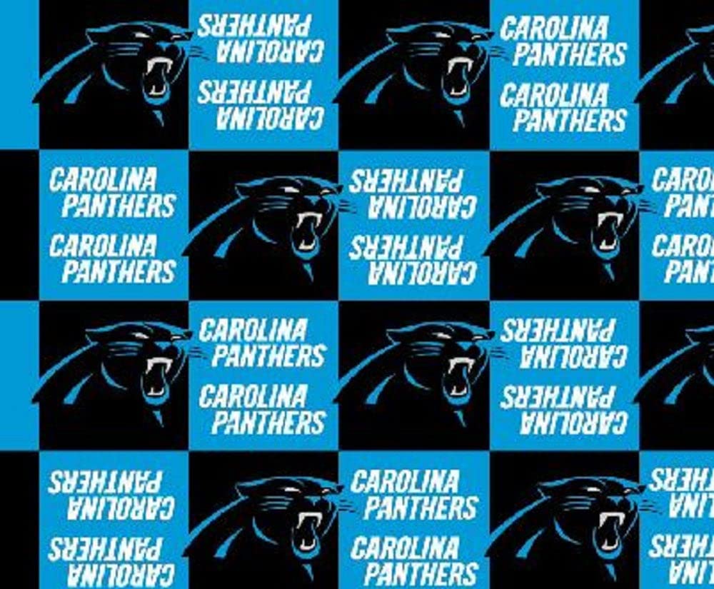 Panthers Checker Fabric- 1 Yard 58"/60" Wide Fleece Fabric