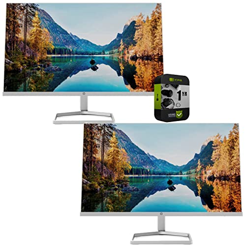 HP 2D9K1AA#ABA M24fw 24 inch FHD PC Monitor with AMD FreeSync 2 Pack Bundle with 1 YR CPS Enhanced Protection Pack