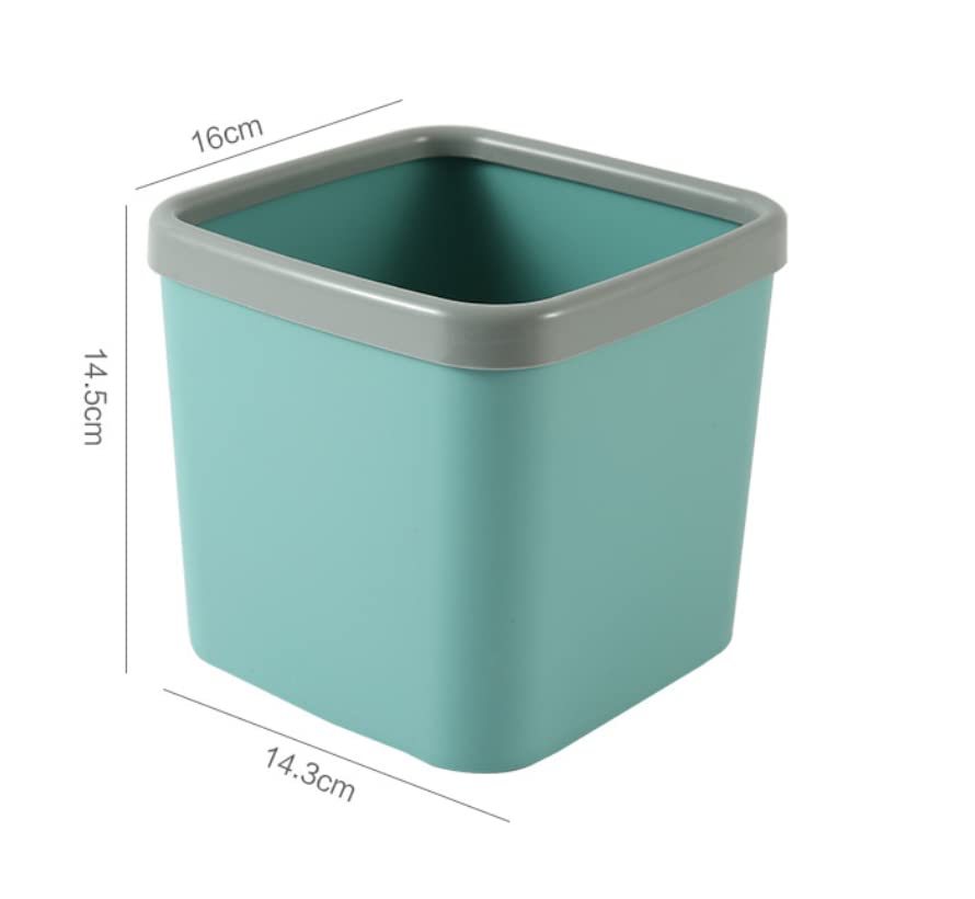 Multifunctional Mini Office Trash Can (Blue)