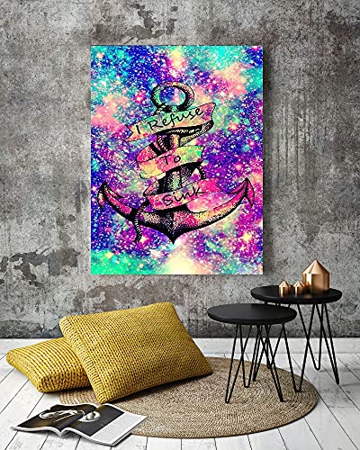 Diamond Painting Kits for Adults 5D（I Refuse to Sink） Diamond Art Kit for Beginners,DIY Paint with Round Full Drill Diamonds Paintings Gem Art for Christmas Home Wall Decoration Gift 11.8x15.7in