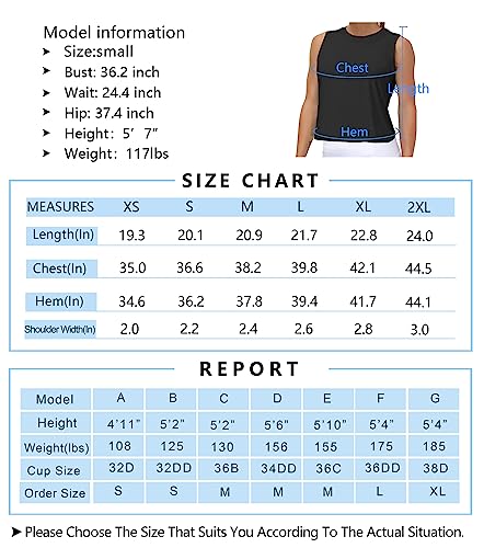 Ice Silk Workout Tops for Women Quick Dry Muscle Gym Running Shirts Sleeveless Flowy Yoga Tank Tops (Black, Small)