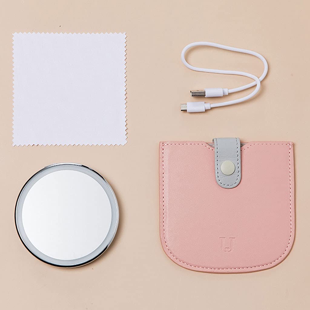 DYPASA Vanity Mirror LED Makeup Mirror with Fill Light Makeup Mirror Portable Folding Handheld Small Mirror Beauty Mirror Bedroom HD Makeup Mirror Household Cosmetic Mirror