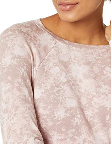 Daily Ritual Women's Tie Dye High-Low Sweatshirt, Pink Watercolor Tie Dye, Large