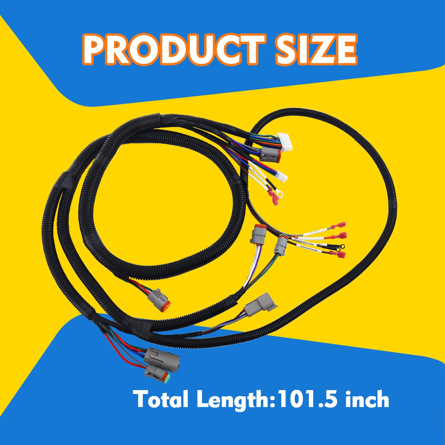 CLUBRALLY Golf Cart Control Wiring Harness for Club Car DS-Black Controller#1510-5201, DS Complete Vehicle Wiring Harnesses,OEM#102196601