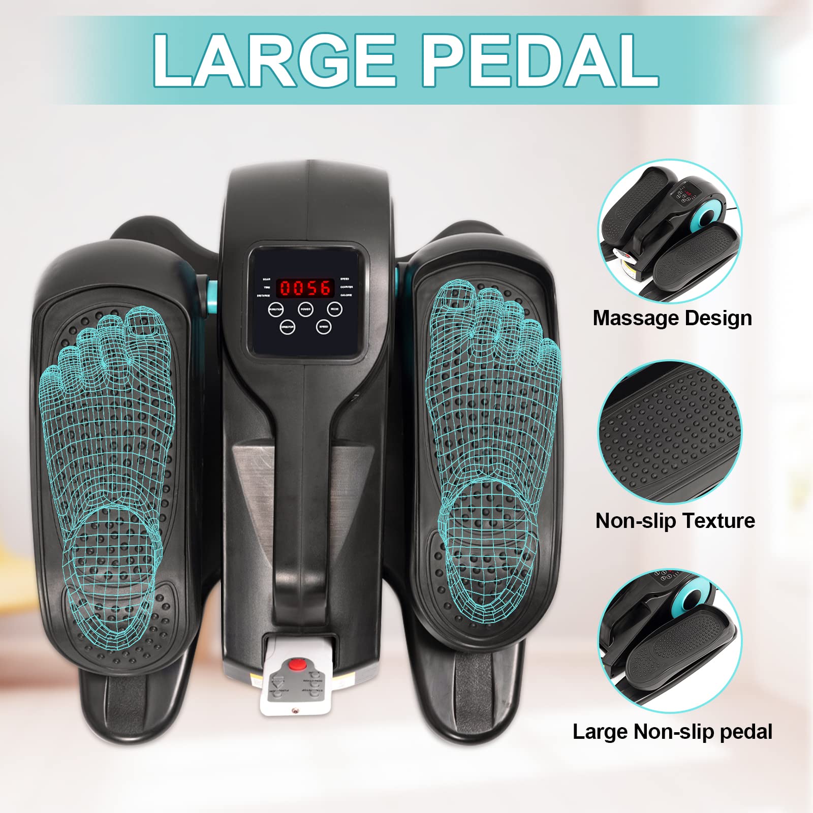 Doufit Mini Elliptical Machine (Electric-Black)