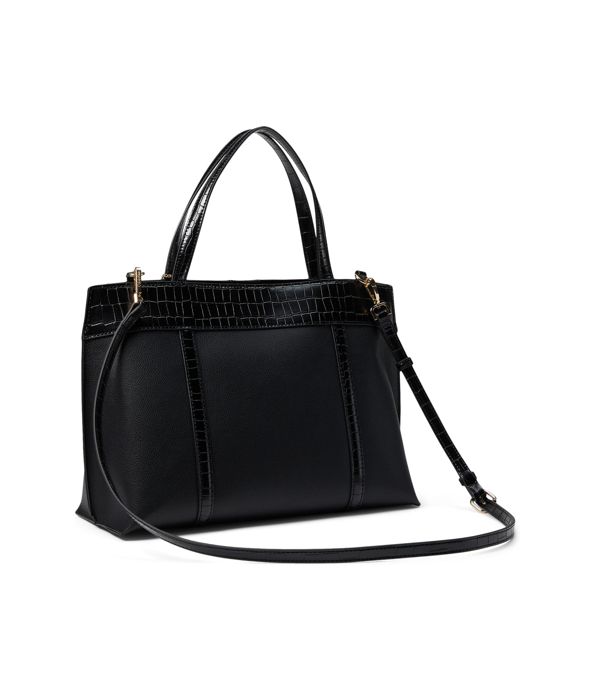 Calvin Klein Gillian Satchel Black/Silver One Size