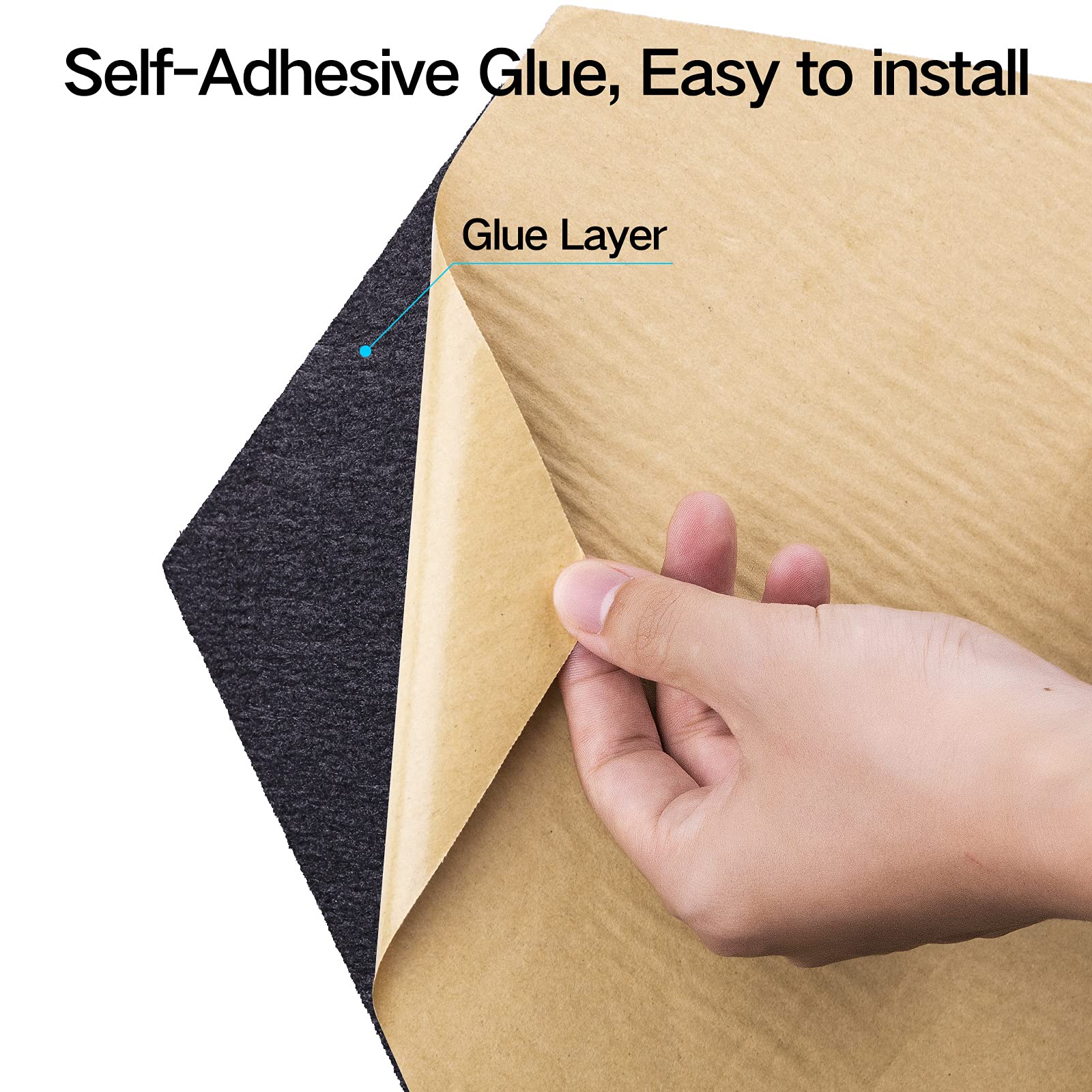 Dailycooper 12 Pack Self-adhesive Acoustic Panels 12" X 10" X 0.4" - Sound Proof Foam Panels with High Density, Stylish Hexagonal Design, Flame Resistant, Absorb Noise and Eliminate Echoes(Black)