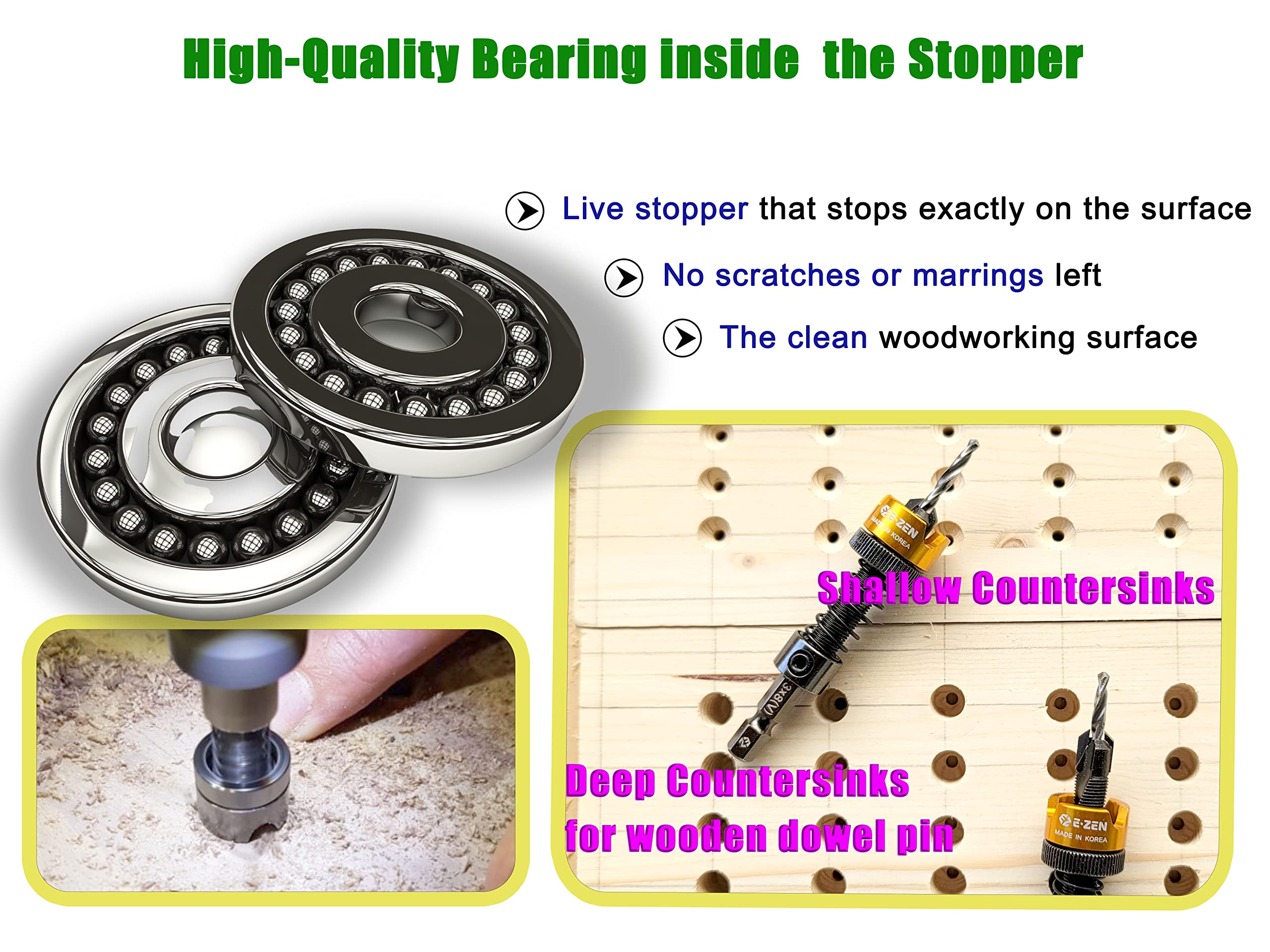 E-Zen Adjustable Countersink Drill Bit Bundle (1/8" x5/16(3x8mm))_#2