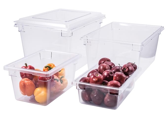 Winco PFSF-3 Food Storage Box, 18" x 26" x 3.5, Clear