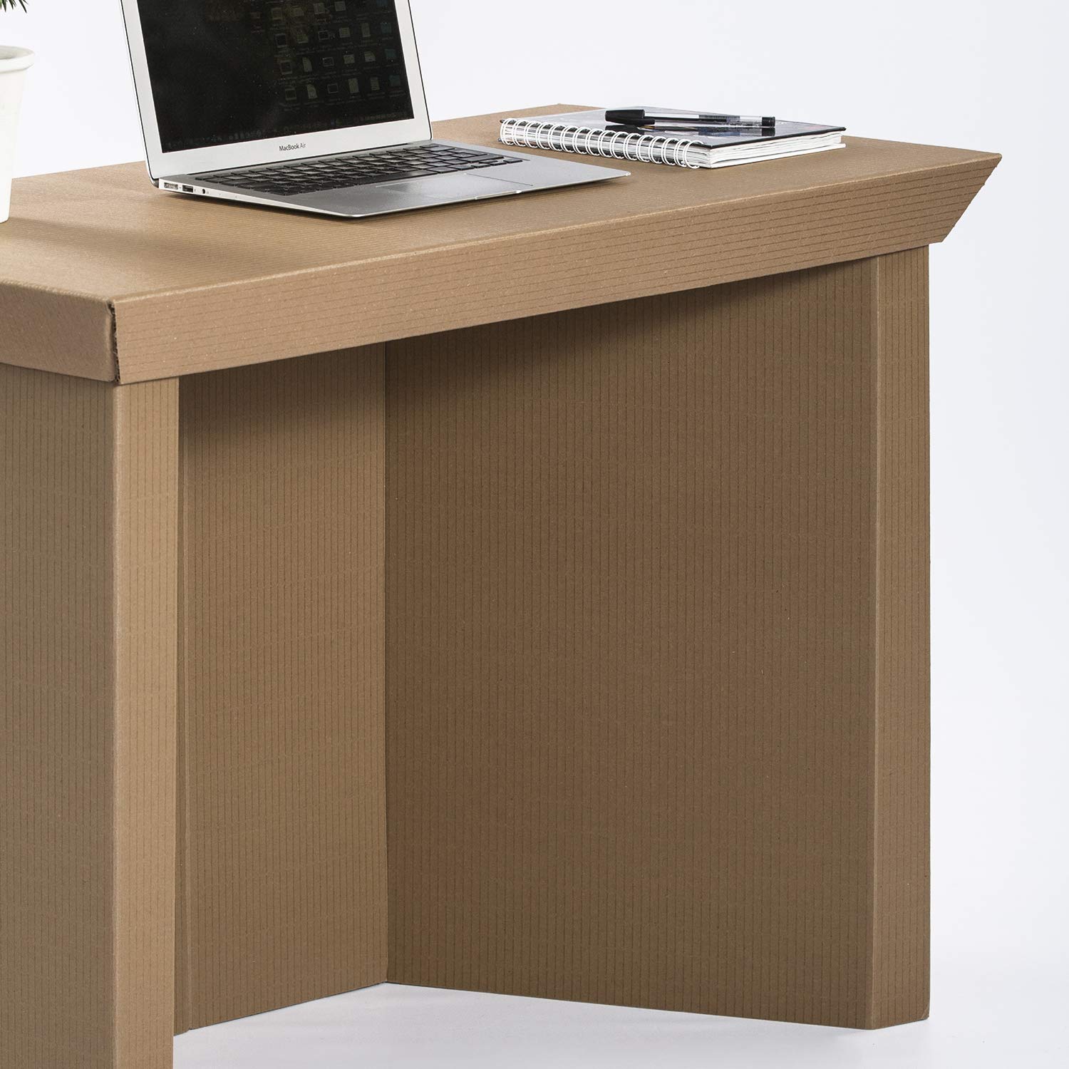 Cardboard Computer Desk for Home Office –39” Writing Laptop Table made of Recyclable Water Resistant Cardboard for Bedroom and Small Spaces – Eco-friendly Modern Study Tables - Sturdy and Long Lasting