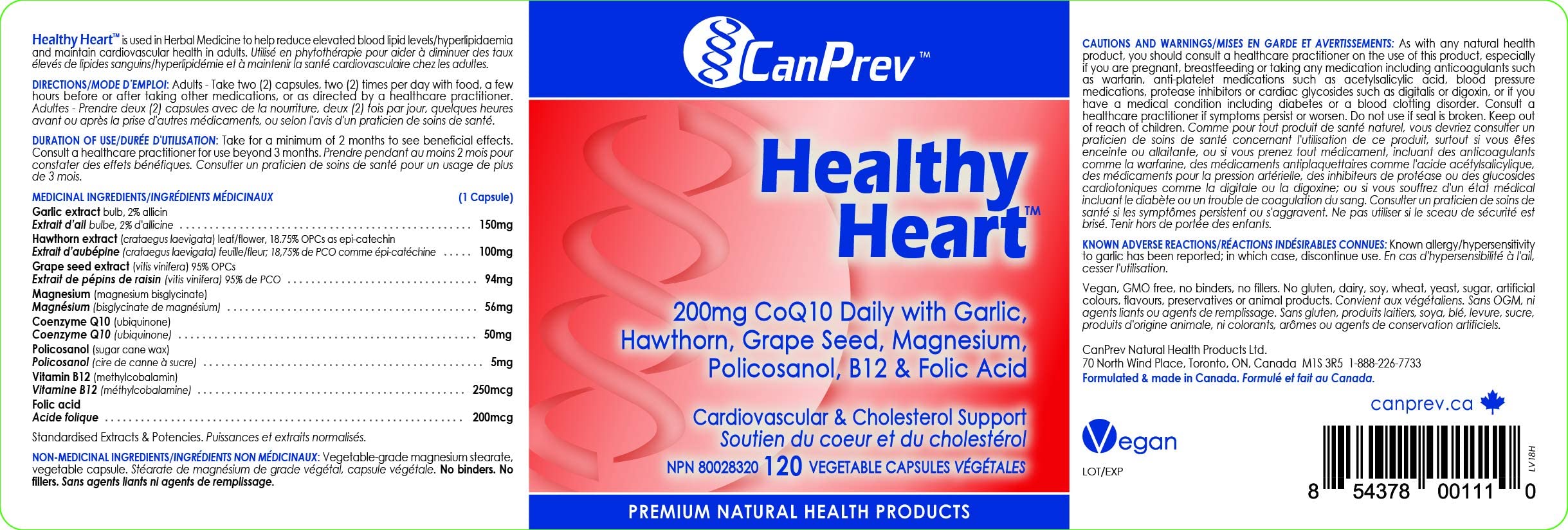 CanPrev Healthy Heart Vegi Capsules, 120 Count