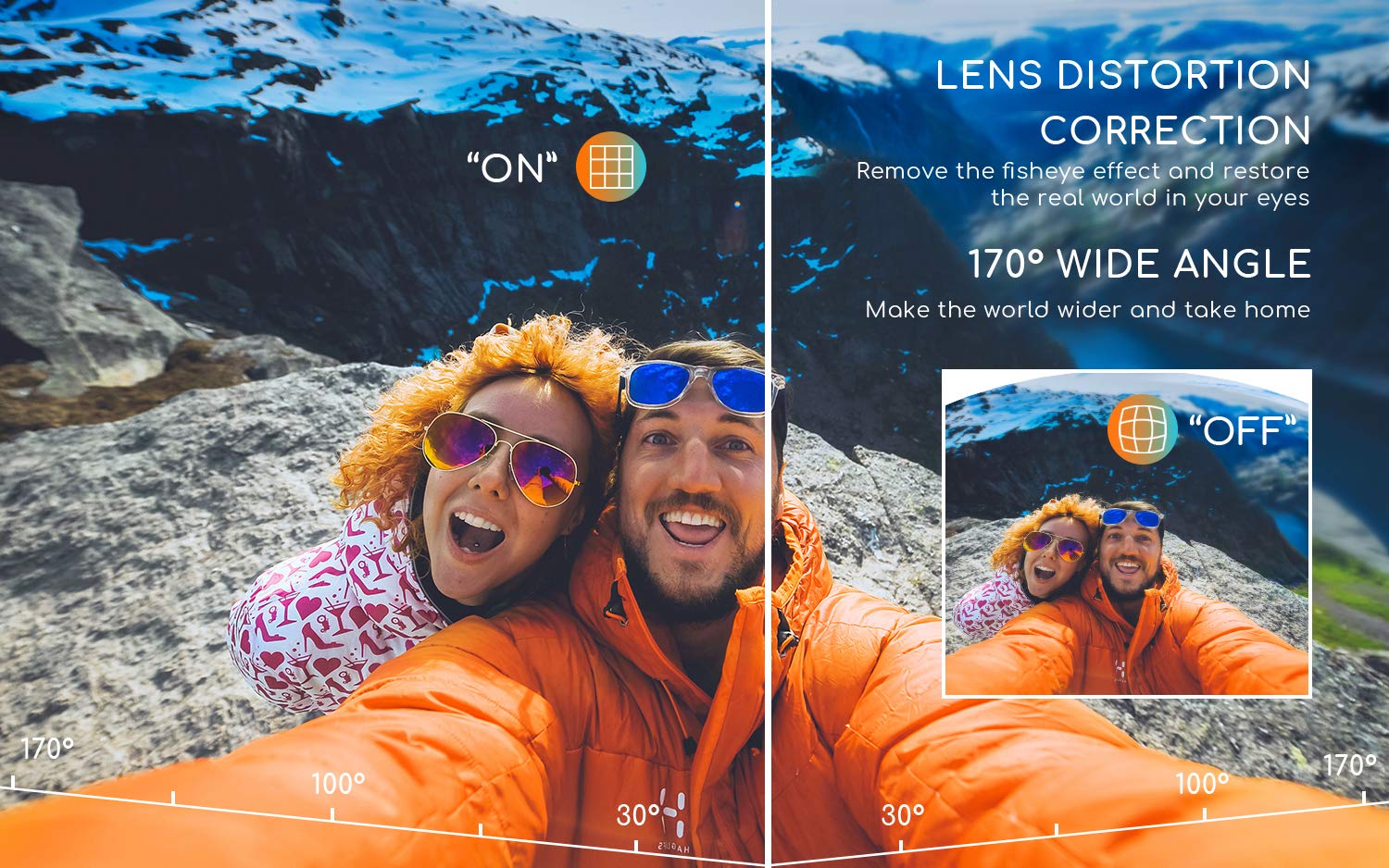 COOAU Sports Action Camera Dual Screen Ultra HD 4K 60FPS 20MP WiFi EIS Touchscreen External Microphone Remote Control Underwater 131 Feet Waterproof Helmet Vlogging Camera with 2x1350mAh Batteries.