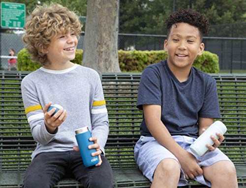Mira 7 oz Insulated Small Thermos Flask | Kids Vacuum Insulated Water Bottle | Leak Proof & Spill Proof | Blue Denim