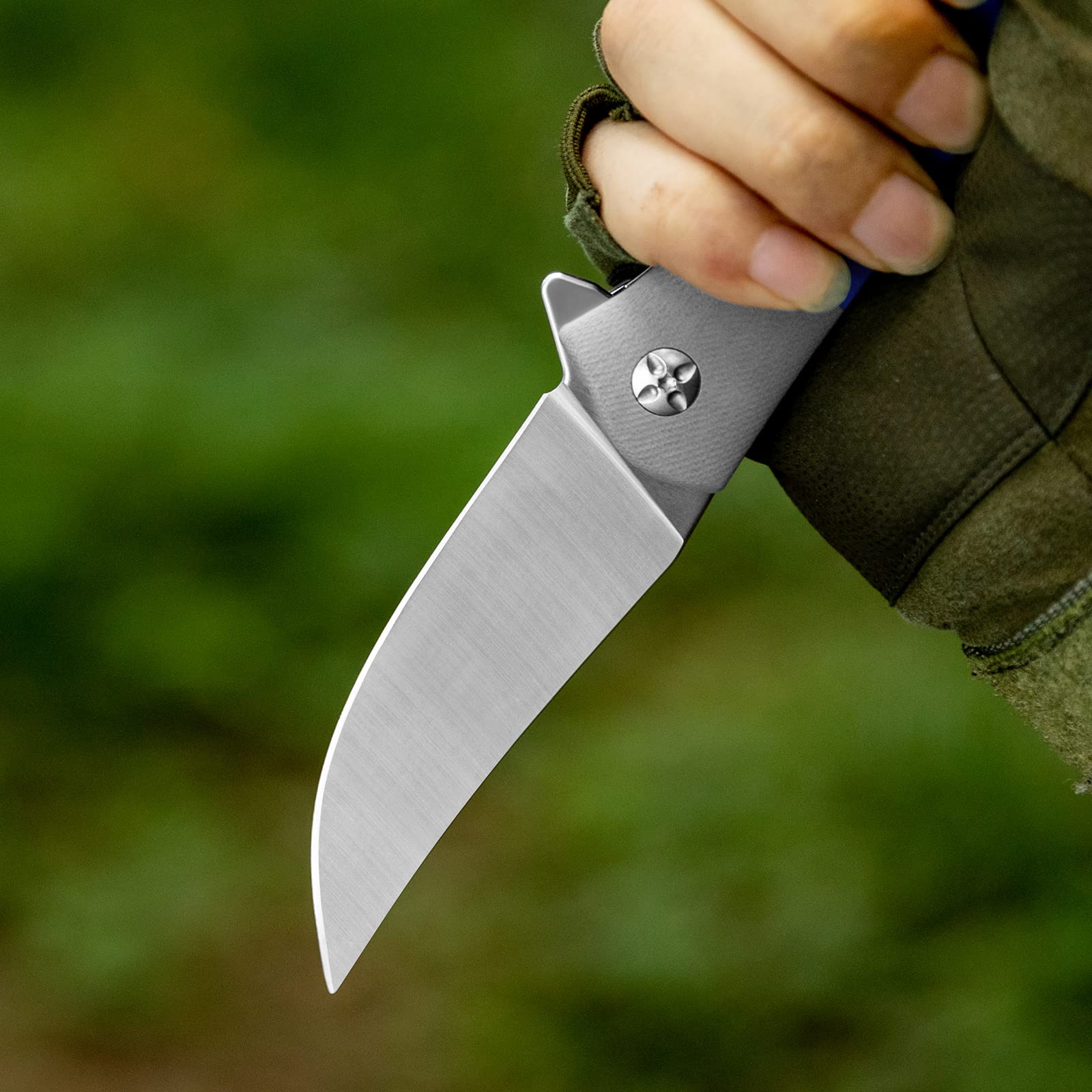 Dispatch 8cr Blade Folding Pocket Knife with G10 Handle, Liner Lock with Clip for Survival, Hunting, Tactical, Outdoor Camping EDC Tool