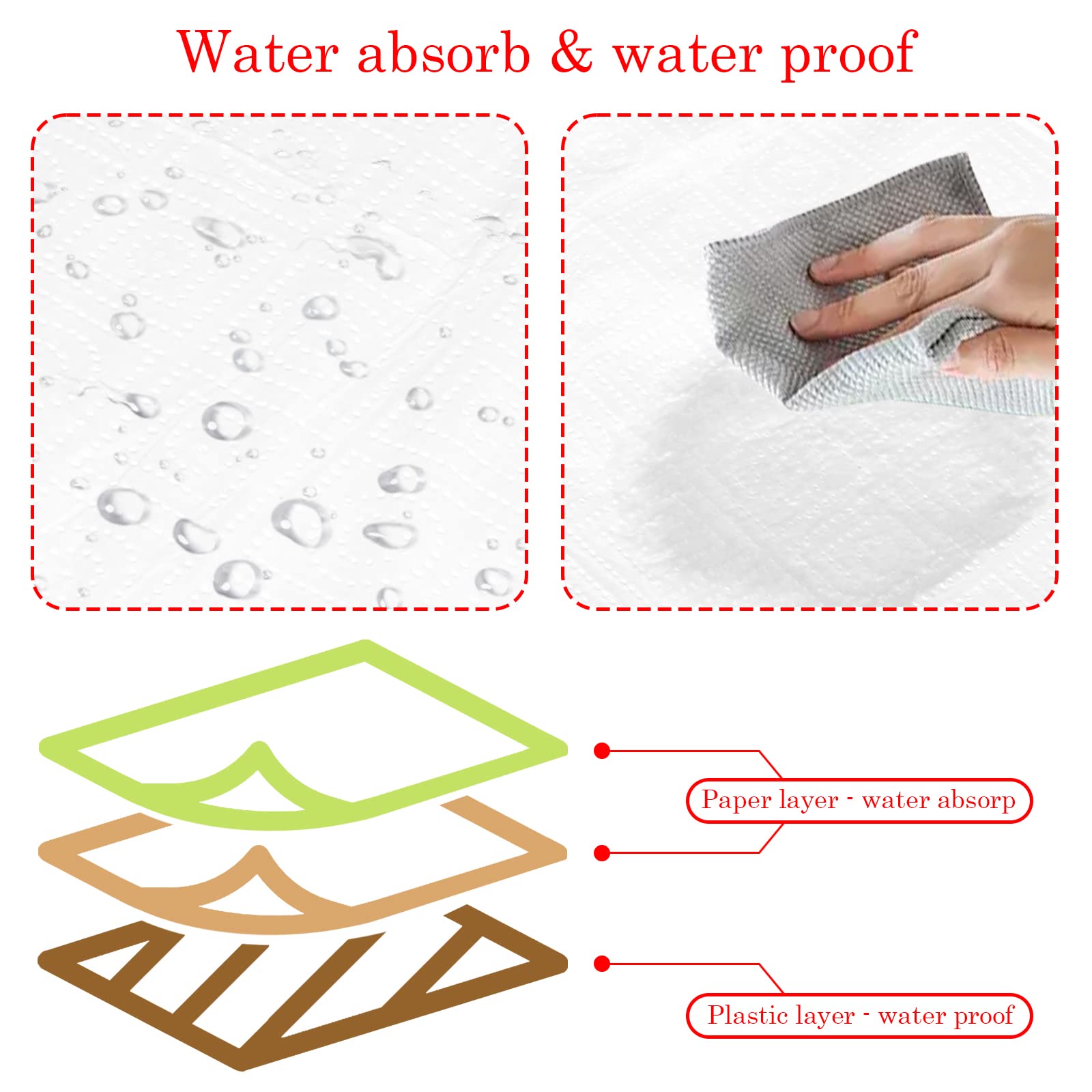 NEWOOK White Paper Tablecloths Disposable for Rectangle Tables 12 Pack,3 Ply Paper & Plastic Quality Table Cloth for Parties,54 x 108 Inch Birthday Table Cover Outdoor Wedding Banquet Tablecover