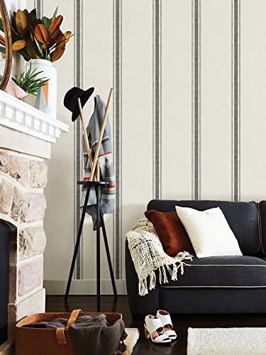 NuWallpaper Charcoal Langston Peel & Stick Wallpaper