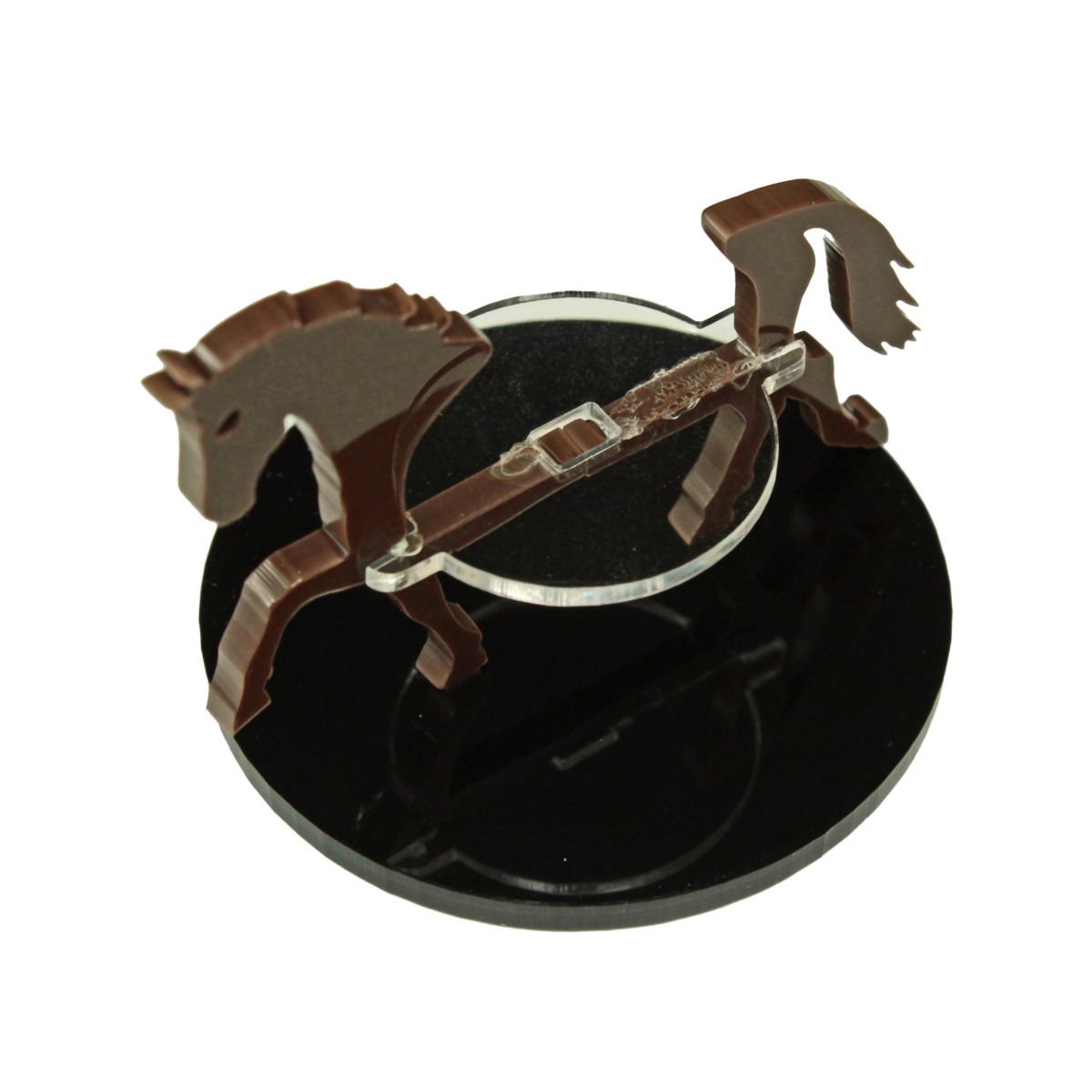 LITKO Horse Character Mount | Role Playing Games | Compatible with DND Pathfinder | (50mm Circular Base, Brown)
