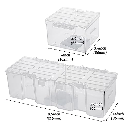 Joelver Maker Sewing Storage Oraganizer with 16 Detachable boxes, Double side Organizer case for LOL suprise dolls,Wheels Car, for Matchbox Cars, for Mini Toys,thread organizer,screw,notion storage