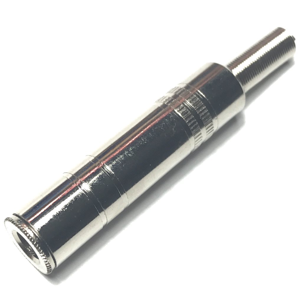 CESS 1/4 Inch TS Female Jack -1/4" Cable Connector for Microphone and Guitar - 6.35mm Mono Socket (4 Pack)