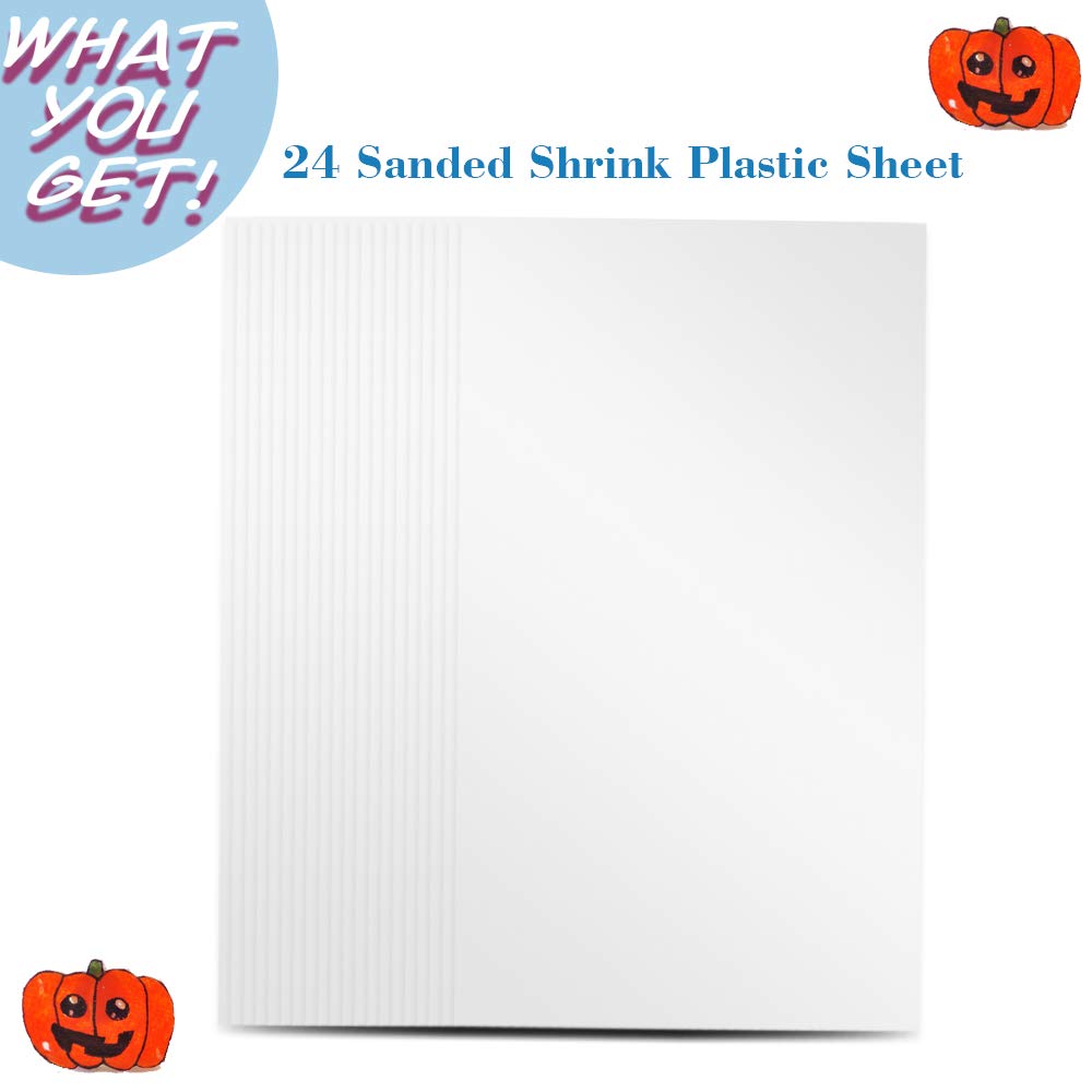 Warckon 30 Pieces Shrink Plastic Sheets, Shrink Art Paper Shrink Film Sheets Frosted for Kids Creative Craft, Create Your Own Earrings, Necklace, Keychains(A5 Size)
