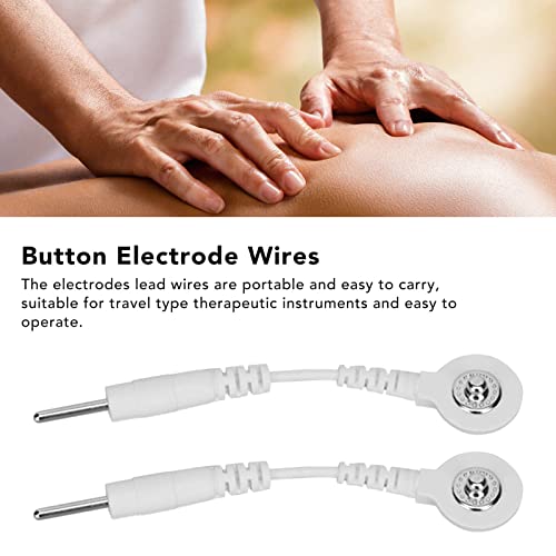 Electrodes Cords, 20Pcs White Promote Circulation Portable Electrode Wires Reliable for Therapeutic Instruments
