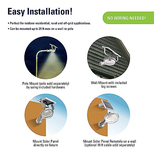HALO Solar Powered High Brightness 5000 Lumens Motion Activated Outdoor LED Security Area Light