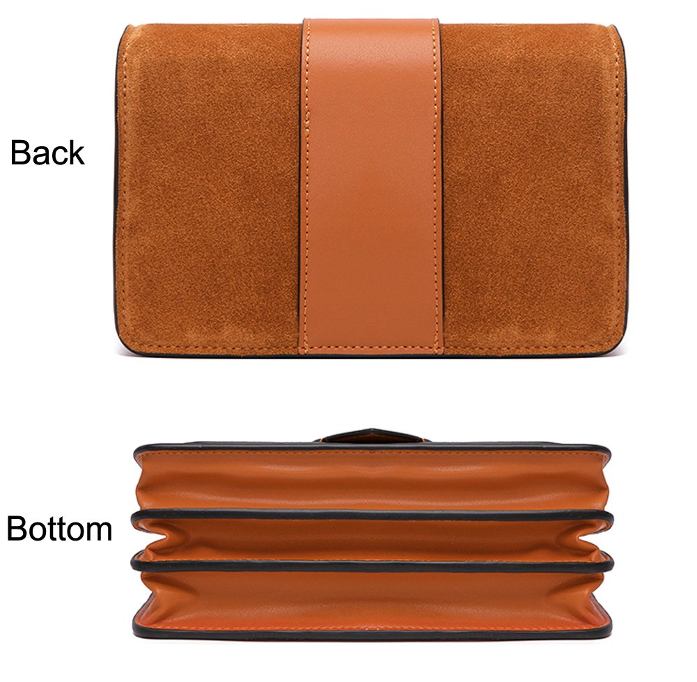 Myosotis510 Retro Women's Cross Body Clutch Genuine Leather Messenger Flap Bag