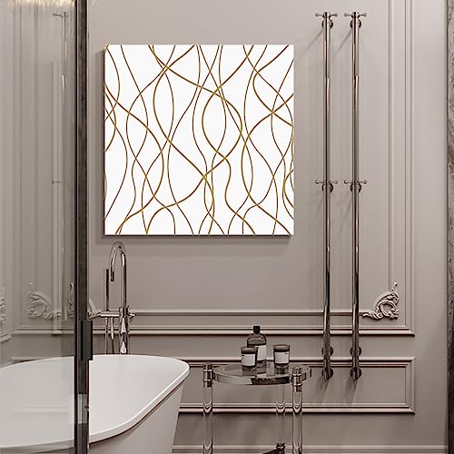 Canvas Wall Art Pictures on Canvas Oil Painting Art with Framed for Home Decorations Modern Line (28'' x 28'' x 1 Panel)